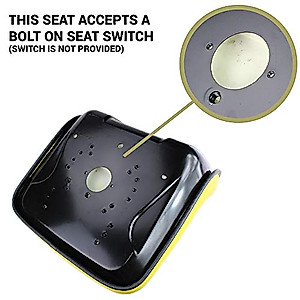 Riding Mower Garden Tractor Deluxe Seat for John Deere, Gravely, MTD, National, Snapper, Toro, Yazoo, Western, Bolens, Gilson, Roper, Wheelhorse, Dixon, Massey, Murray (LMS2002) (Yellow)