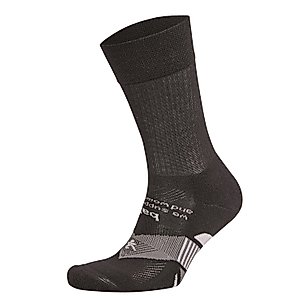 Balega Enduro Physical Trainer Arch Support Performance Crew Athletic Running Socks for Men and Women (1 Pair), Black, Small