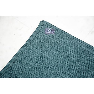 Handwoven Cotton Carpet for Floor, Green Area Cotton Rug, Soft Area Rug, Cotton Rug for Bedroom, Washable Cotton Rug, Thick Cotton Rug, (10x11)