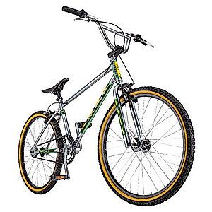 Schwinn Predator Team 24 Freestyle BMX Bike, Throwback 1983 Design, Single-Speed Drivetrain, Hi-Ten Steel Frame, Rattrap Pedals, Front and Rear Caliper Brakes, 24-Inch Gum Wall Tires, Chrome