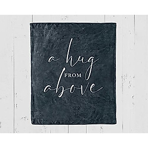 Mini Chic Personalized A Hug from Above Blanket, Husband in Heaven Sympathy Blankets and Throws, Gift for Widow from Husband, Bereavement Gifts Loss of Husband