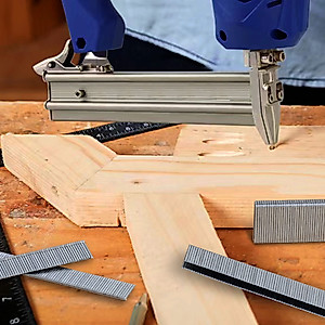 HW HAMWOO 18 Gauge 1800PCS,1/4" Narrow Crown Staples (1/2"- 400; 3/4"- 400; 1"- 400) and Brad Nails (5/8"-300,3/4"-300), Suitable for Most Brand of 18 Gauge Stapler