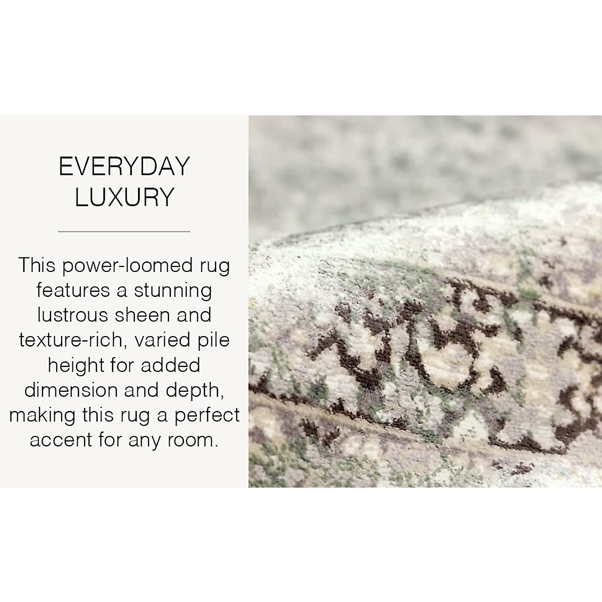 Jaipur Living Vibe Thayer 7'10"X10' Area Rug, Updated Traditional Green for Indoor Spaces