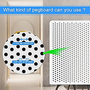 Pegboard Bins with Rings 6 Sets, Pegboard Ring Styles Hooks, Pegboards Cups Holder for Accessories, Pencils, Craft Tools, and Other Assortments Organizing (2021 Black)