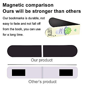 30 Pieces Cute Magnetic Bookmarks for Women/Men, Dual Sided Rainbow Film Laminated Book Markers for Girls, Funny Magnetic Bookmarks for Kids, Book Marks Bulk Page Clip Reading Giveaways (Cactus Plant)