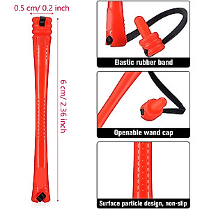 WILLBOND 60 Pcs Perm Rods Natural Long Short Hair Perm Rods with Elastic Rubber Band Non Slip Plastic Perming Cold Wave Kit for Women Hairdressing Styling Tool(0.2 Inch,Red)