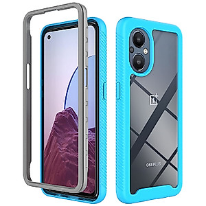 DAMONDY for OnePlus Nord N20 Phone Case, OnePlus Nord N20 5G Case,360 Full Body Protection Rugged Clear Shockproof Case Protective Cover Fit for OnePlus Nord N20 5G -Sky Blue