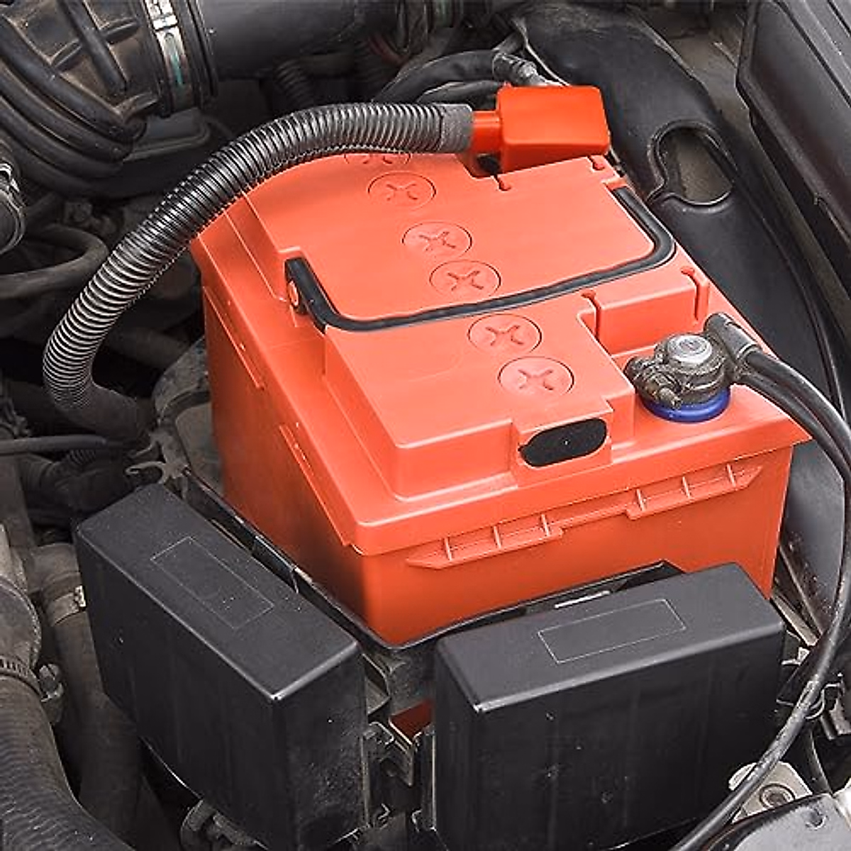 6Pcs Battery Terminal Cover, Battery Terminal Protector, Car Insulating Battery Cover, Soft Rubber Positive and Negative Poles Stud Covers Connector Top Post Cap for Car Motorcycle Truck (Red/Black)