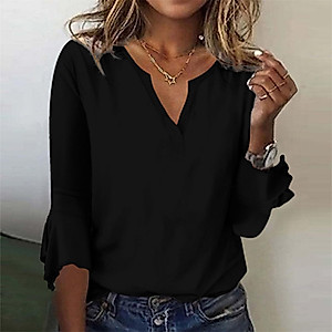 Marble Print Graphic Shirts Leisure Tops for Women Casaul Short Sleeve V-Neck Tees Blouse Regular Soft Tunics Cloth 1-Black 3X-Large