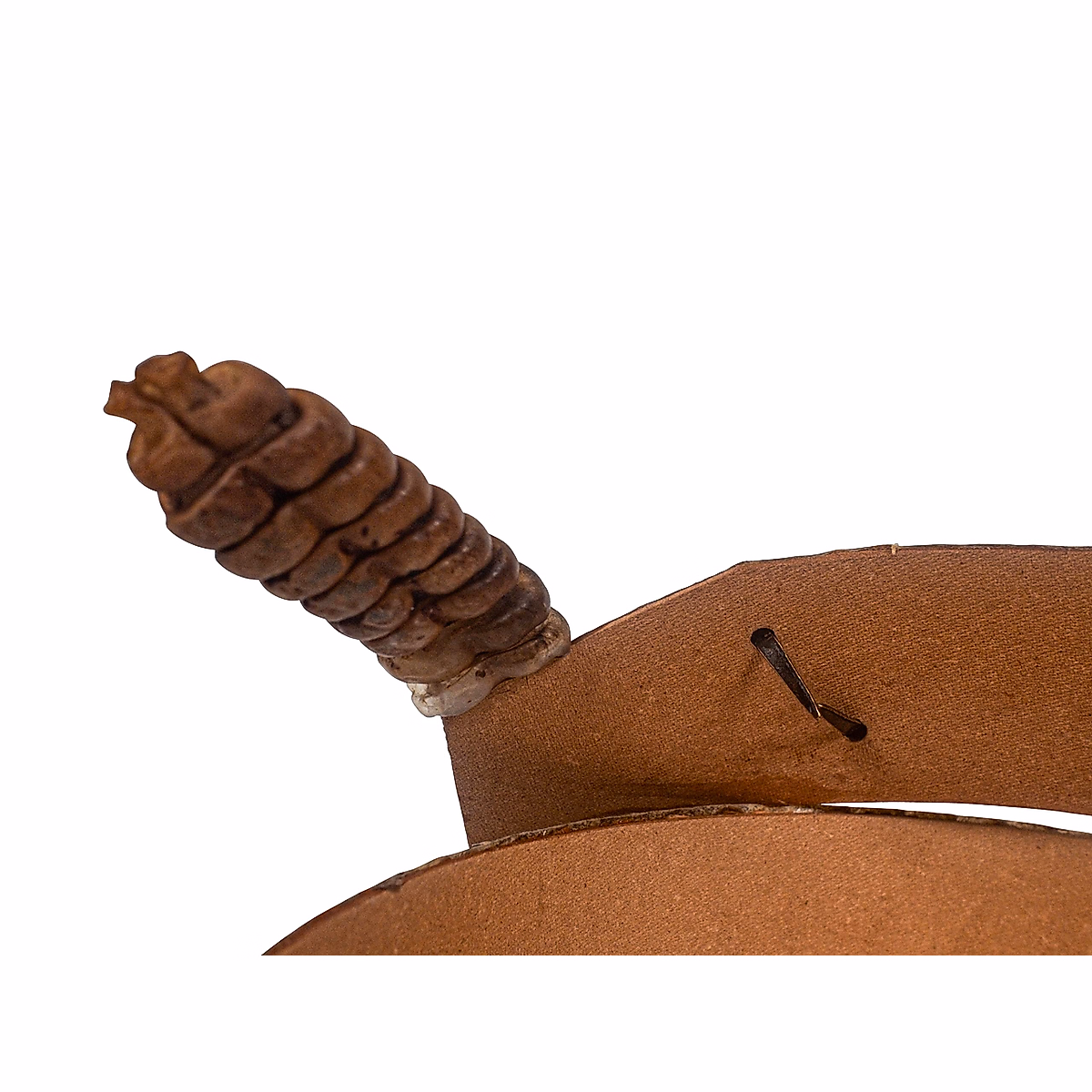 1.25" Real Texas Western Rattlesnake Hat Band with Head & Rattle - Closed Mouth (598-HB204C)