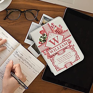 9.6x6.6 Inch Personalized Bible Cover, Custom Bible Cover – Personalized Leatherette Bible Cover and Carrying Case with Handle, Womens Bible Case - White Small (Design 2)