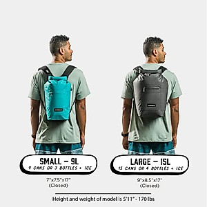 ICEMULE Jaunt Large Collapsible Backpack Cooler – Hands Free, 100% Waterproof, 24+ Hours Cooling, Soft Sided Cooler for Hiking, Camping, Fishing & Picnics, 15 Liter, Fits 15 Cans + Ice, Devoe