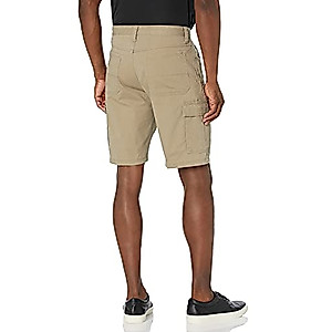 Wrangler Authentics Men's Classic Relaxed Fit Cargo Short, British Khaki Twill, 34