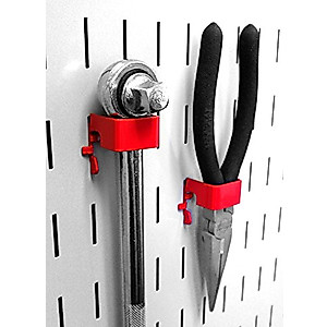 Wall Control KT-400-WRK R Slotted Tool Board Workstation Accessory Kit for Wall Control Pegboard Only, Red