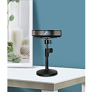Desktop Mini Projector Stand, Angle Adjustable Mini Projector Stand 1/4in Mounting Screw, Length 8-12in，Load 4.4 lbs/1.5kg 360° Rotatable Projector CCTV DVR