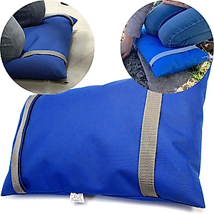 PILLOW GANIC Kneeling Pad, Superior Comfort Compared to Foam Pads. Made in USA, Weatherproof Natural Hull Filling Yard Work Gardening Shop Yoga Exercise Praying Bath Kneeler