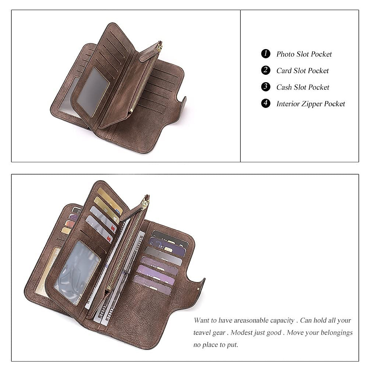 CLUCI Backpack for Women Bundles with Wallet