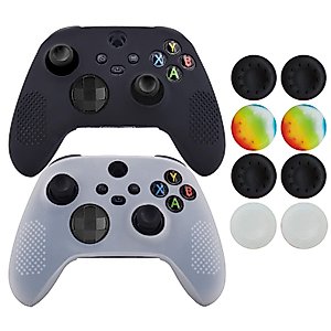 X Series X Controller Skin,Hikfly Controller Cover Compatible with Xbox Series X/S Controller Grips Case Non-Slip Studded Silicone Controller Cover with 4pcs Thumb Grips Caps(Red)