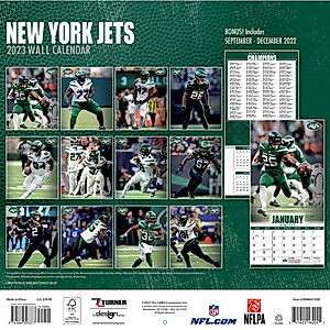 Turner Licensing New York Jets 2023 12" x 12" Team Wall Calendar