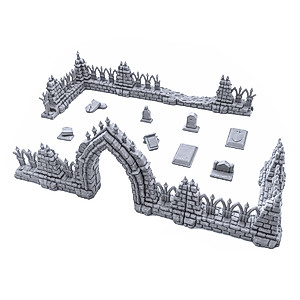 Cemetery Ruins Bundle by Terrain4Print, 3D Printed Tabletop RPG Scenery and Wargame Terrain for 28mm Miniatures