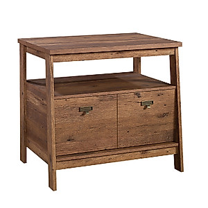 Sauder Trestle 1-Drawer Lateral File Cabinet in Vintage Oak, Vintage Oak Finish