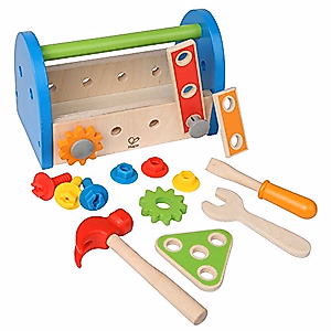 Hape Fix It Kid's Wooden Tool Box and Accessory Play Set