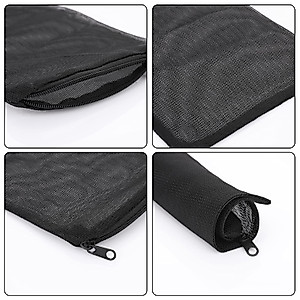 Molain Aquarium Filter Bags- 10Pcs High Flow Fish Tank Media Mesh Filter Bag Fine Mesh Net with Plastic Zipper for Fish Tank Bio Balls, Pelletized Carbon -Mesh Hole 1mm (5Pcs Black+5Pcs White)