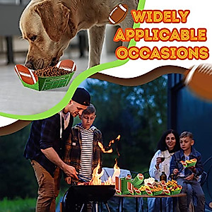 Crtiin 200 Pieces Football Paper Bowl Football Snack Bowls Football Party Supplies Food Trays Nacho Trays Disposable Serving Trays for Football Tailgate Party Decorations (Football)