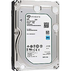 Seagate Exos 7E8 Enterprise Capacity 3.5 HDD 8TB 7200 RPM SATA 6Gb/s 4Kn 256MB Cache 3.5-Inch Enterprise Hard Disk Drive ST8000NM0045 (Renewed)