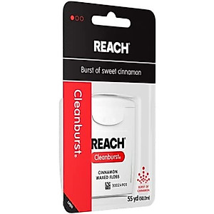 REACH Cleanburst Waxed Floss Cinnamon 55 Yards (Pack of 3)
