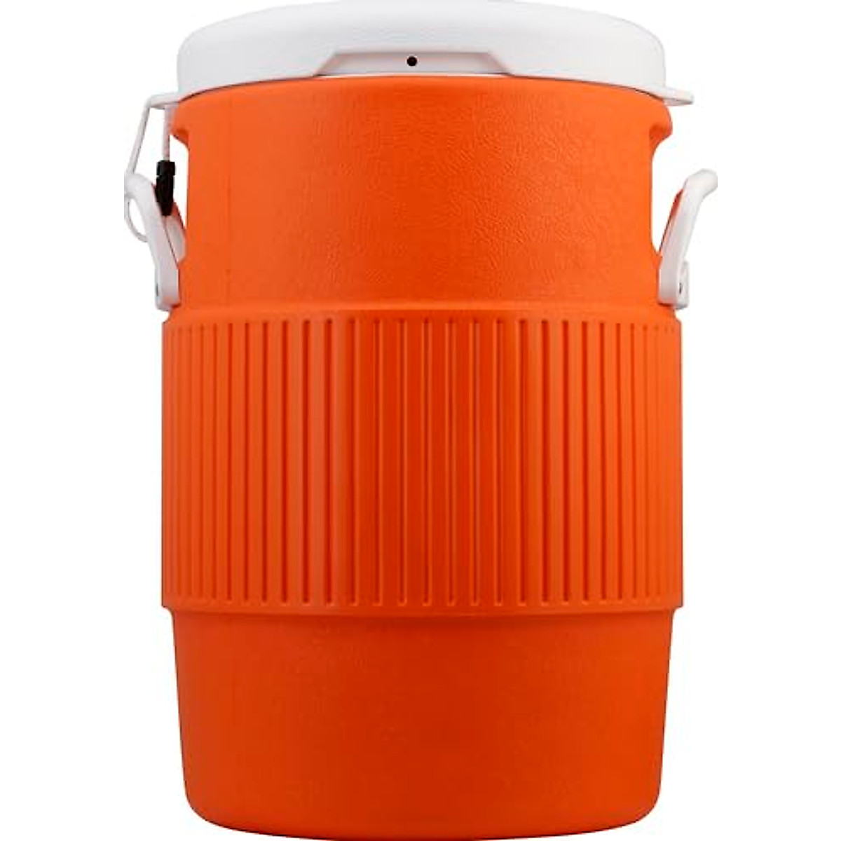 Igloo 5 Gallon Portable Sports Cooler Water Beverage Dispenser with Flat Seat Lid, Insulated Beverage Dispenser, Orange/White