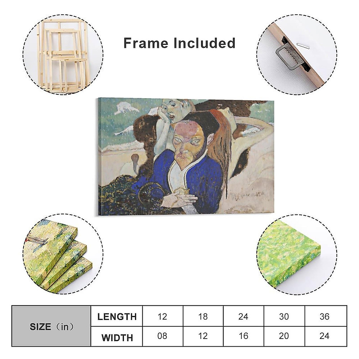 shefei Paul Gauguin Nirvana Portrait of Meyer De Haan Poster Decorative Painting Canvas Wall Art Living Room Posters Bedroom Painting 16x24inch(40x60cm)