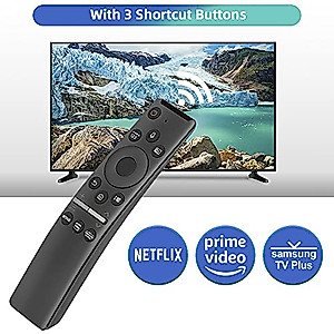 Gvirtue Universal Voice Remote Control for Samsung TV Remote All Samsung LED QLED UHD SUHD HDR LCD HDTV 4K 3D Curved Smart TVs, with Shortcut Buttons for Netflix, Prime Video, Samsung Plus