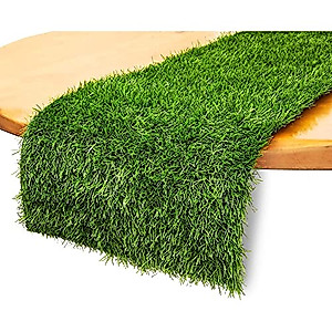 14x48-Inch Faux Grass Table Runner for Spring, Summer Table Centerpieces, Wedding Banquets, Sports-Themed Parties, Celebrations, Rustic-Style Decor (20mm Pile Height)