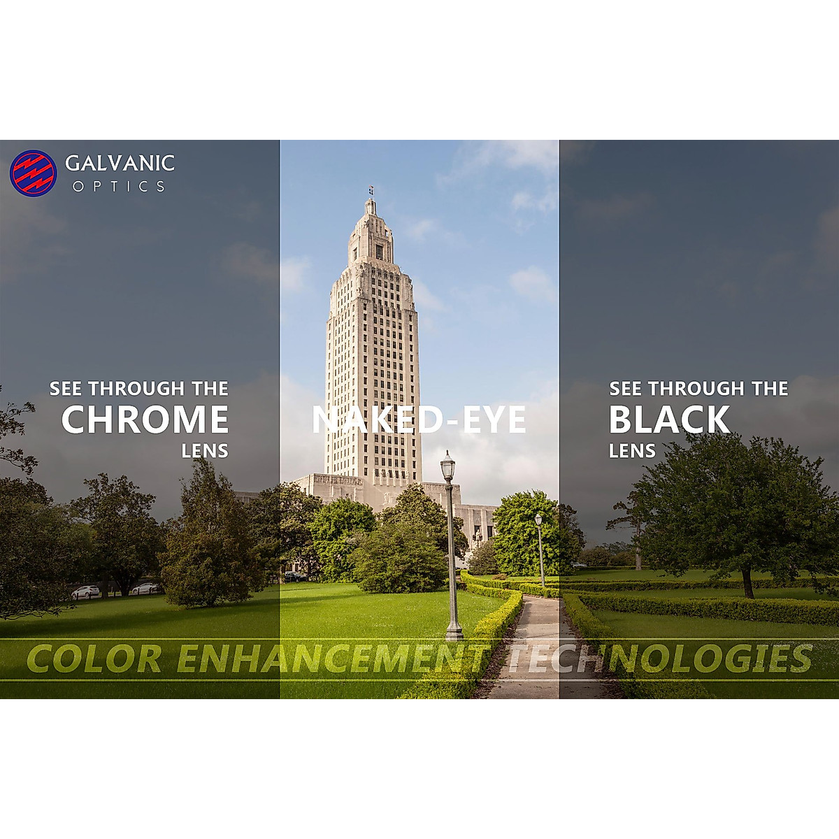 Galvanic Replacement Lenses for BOSE Tempo Sunglasses - Chrome + Black Polarized - Combo Pack