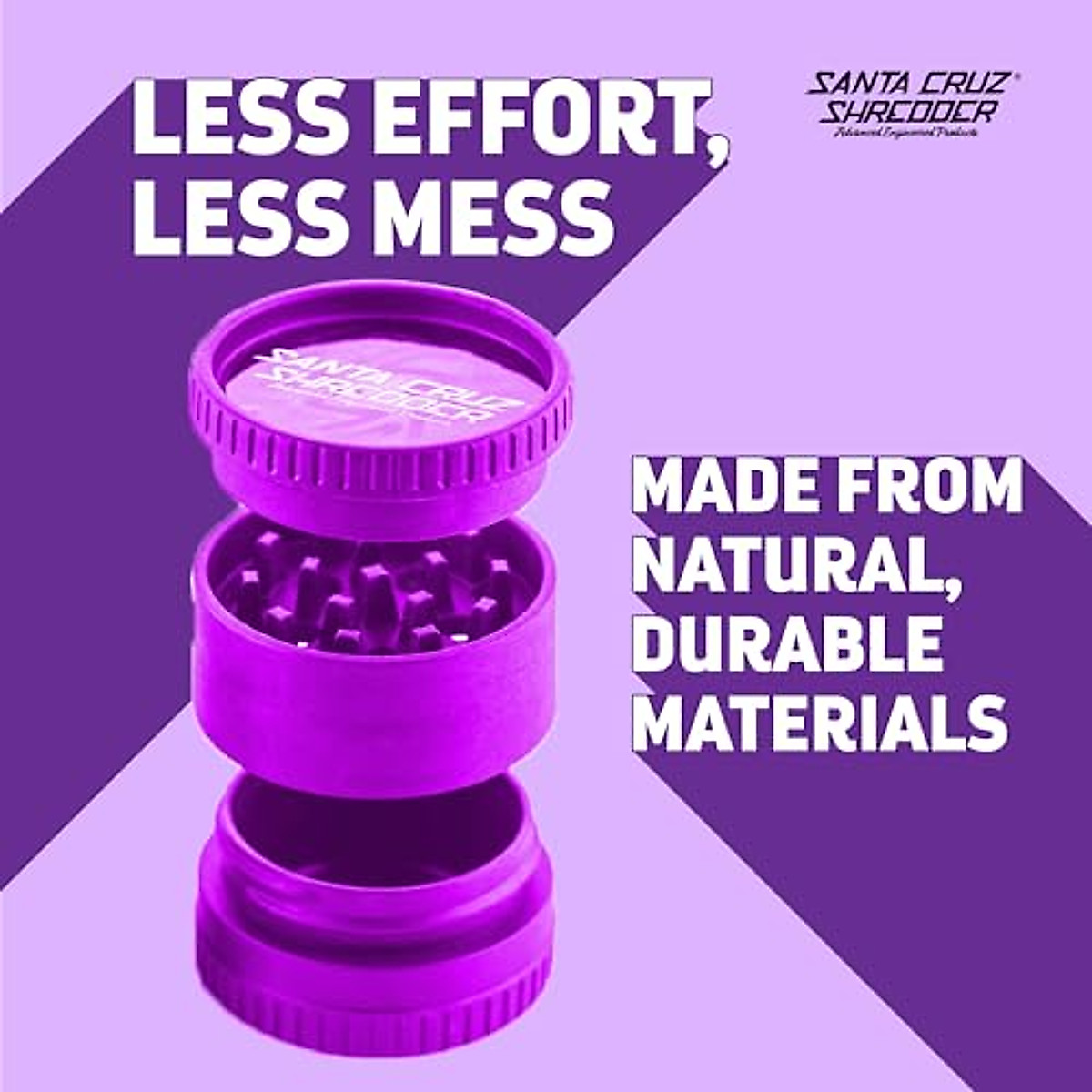 Santa Cruz Shredder Herb and Spice Grinder Made in USA (Purple)