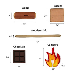 UANDME 21pcs Pretend Camping Play Set Safe Campfire Toys for Kids Dramatic Play Toys for Boys and Girls Doll Camping for Preschoolers