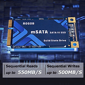 ROGOB 512GB mSATA SSD SATA III 6Gb/s Small Form Internal Solid State Drive Mini Hard Disk for Ultrabook Desktop PC Laptop (30 x 50mm)