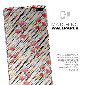 DesignSkinz Karamfila Watercolo Poppies V11 Protective Vinyl Decal Wrap Skin Cover Compatible with The Samsung Galaxy S20 (Screen Trim & Back Glass Skin)