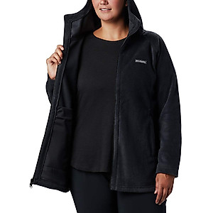 Columbia Womens Benton Springs II Long Full Zip Fleece Hoodie, Black, 3X