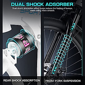 Vivi Electric Bike for Adults 26" Ebike, 500W Folding Electric Bike, 20MPH Adult Electric Bicycles with Removable 48V Battery, Up to 50Miles Range, Cruise Control, Dual Shock Absorber, UL 2849