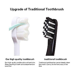 hongjin Extra Soft Toothbrush, Ultra Soft-bristled Adult Toothbrush Micro Nano 15000 Floss Bristle Good Cleaning Effect for Sensitive Teeth Oral Gum Recession