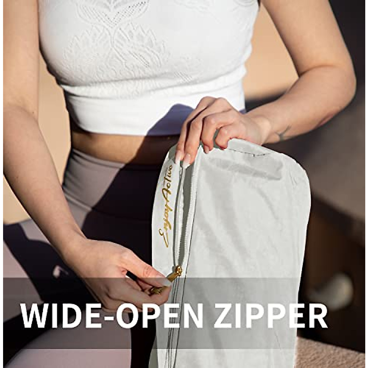 EnjoyActive Yoga Mat Bag | Premium, Waterproof, Multi Pockets, Adjustable Strap | 1/4 1/3-Inch Thick Yoga Mat Carrier | Perfect Yoga Bag to Gym Class Beach Park Travel for Women & Men