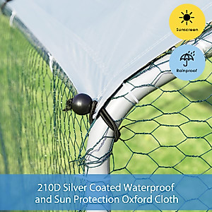 Giantex 26ft Large Metal Chicken Coop, Walk-in Chicken Coops Run House Shade Cage, Waterproof and Sun Protection Cover for Outdoor Backyard Farm, Hen Run House Poultry Habitat (10 x 26 ft, Spire)