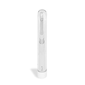 quip Adult Electric Toothbrush - Sonic Toothbrush with Travel Cover & Mirror Mount, Soft Bristles, Timer, and Metal Handle - Silver
