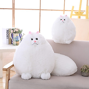 Winsterch Giant Cat Stuffed Animal,Big Stuffed Animal 20 Inches Plush Cat Animal Baby Doll Birthday Mother's Day Christmas Day Gifts for Kids,Boys,Girls,Large Fluffy White Stuffed Cat Plush Toy