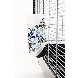 Lixit Wide Mouth BPA-Free Cage Water Bottles for Rabbits, Ferrets, Guinea Pigs, Rats, Chinchillas, Hamsters, Mice, Hedgehogs, Gerbils and Other Small Animals. (Skulls, 16 Ounce)