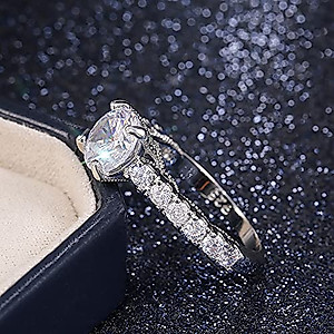 CZCLMLT Exquisite quality 925 sterling silver ladies wedding ring fashion zircon ring jewelry (6)