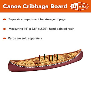 Outside Inside - Hand Painted Tin Boat Cribbage Board