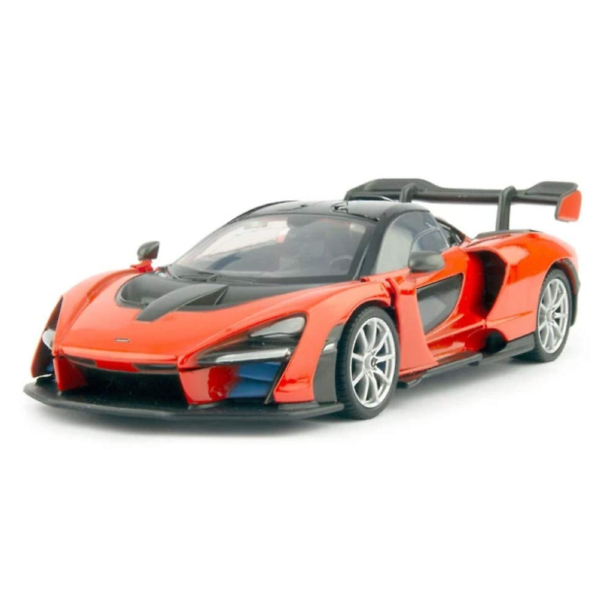 McLaren Senna Orange Metallic and Black Timeless Legends 1/24 Diecast Model Car by Motormax 79355